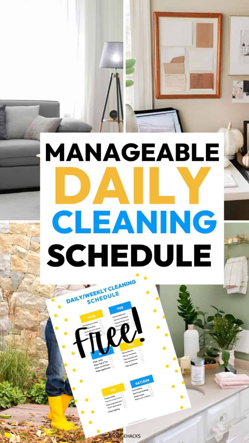 Real-Life Weekly Cleaning Schedule You Can Do (+ Free Printable)