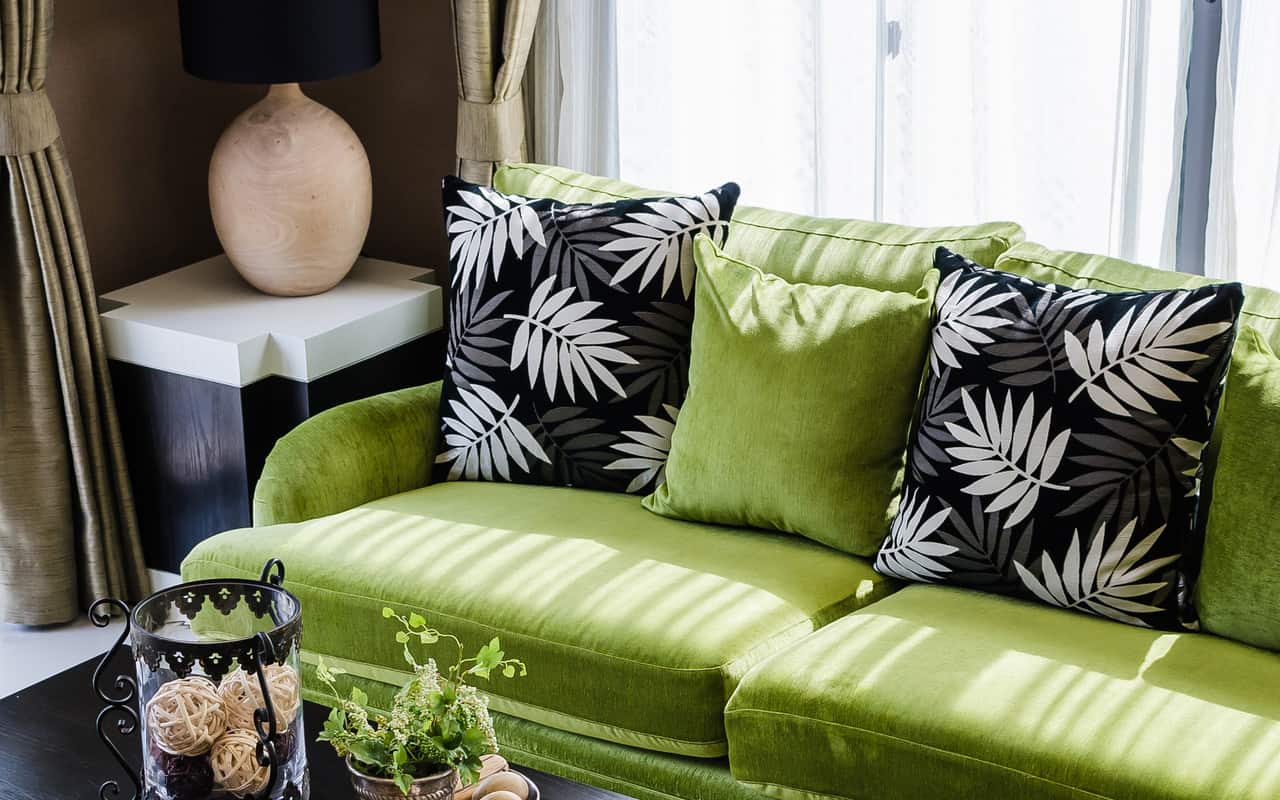 Decorate Your Living Room With a Green Couch
