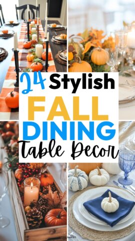 24 Easy Fall Dining Room Table Decor You Can Do in a Pinch