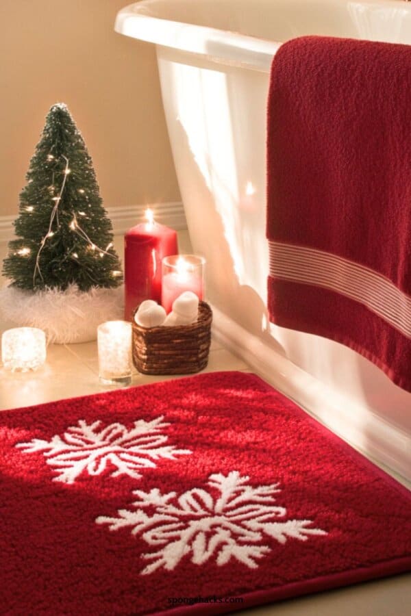 Festive Bathroom Christmas Decor (For Small Spaces)