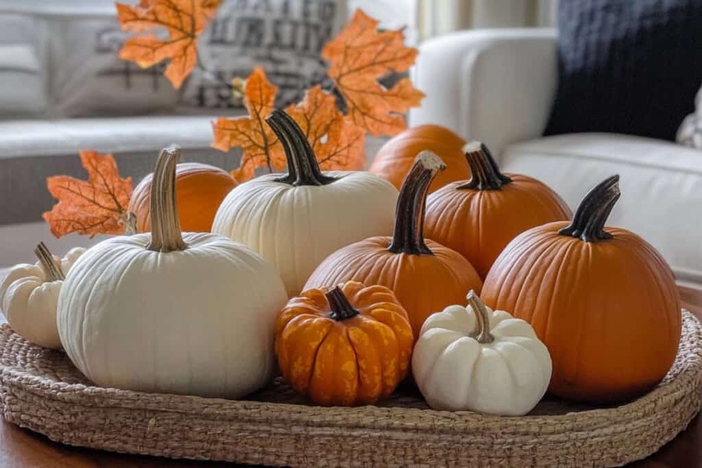 Stunning Fall Coffee Table Decor (Pumpkin Edition)