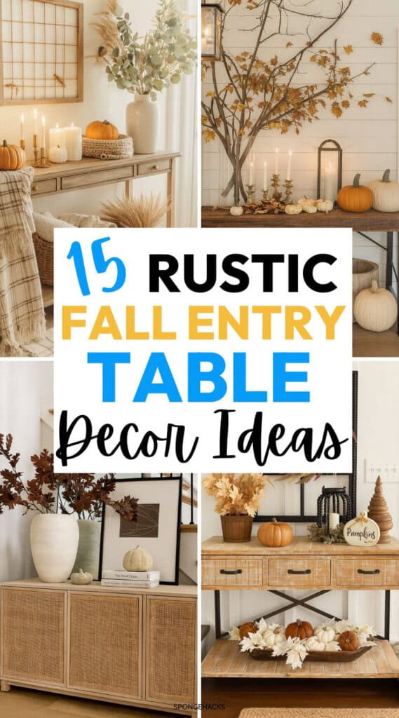 15 Easy Rustic Fall Entry Table Decor to Copy This Season